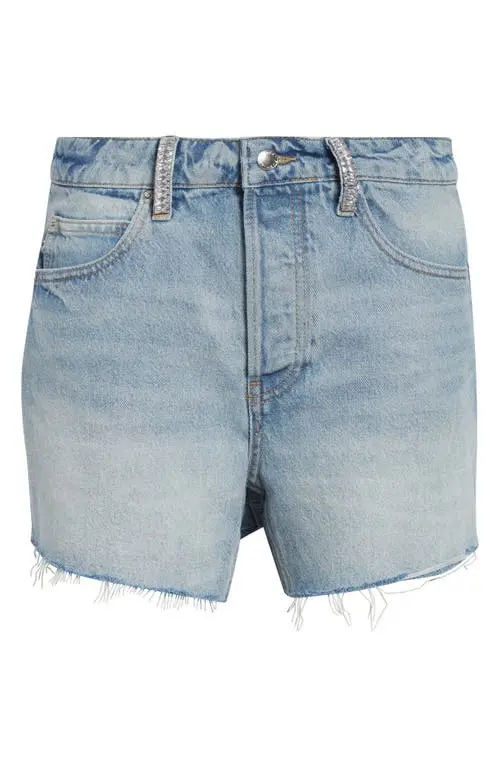 Alexander Wang Crystal Belt Loop Denim Shorts