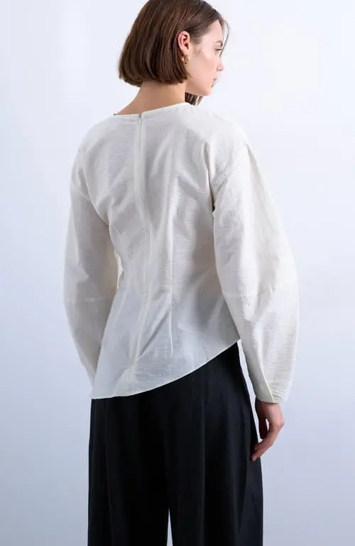 Topshop Asymmetric Pleat Front Top