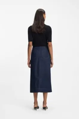 BOSS Straight Fit Midi Skirt