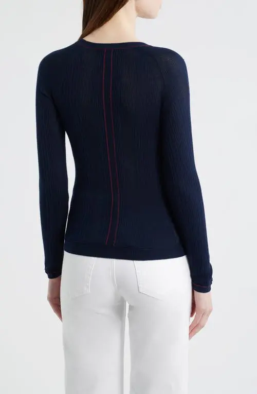 Rag & Bone Ribbed Raglan Sleeve Top