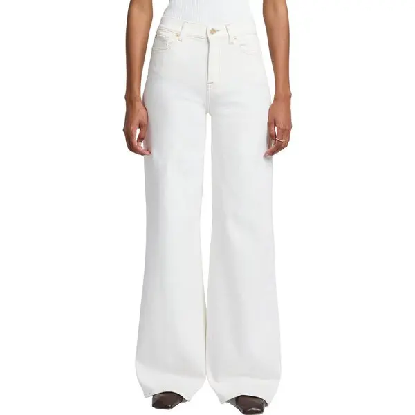 7 For All Mankind Lotta High-waist Wide-leg Jeans - Sugar