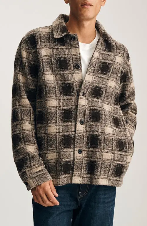 MAVI Wool Blend Check Overshirt
