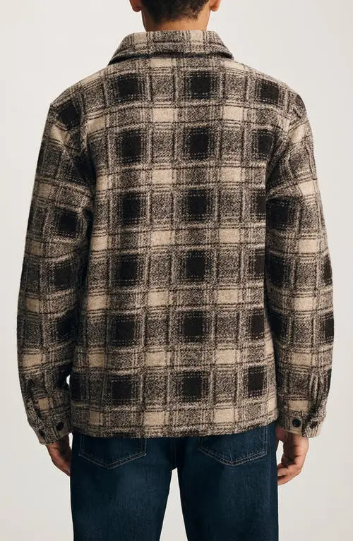 MAVI Wool Blend Check Overshirt