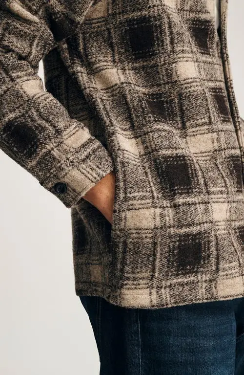 MAVI Wool Blend Check Overshirt