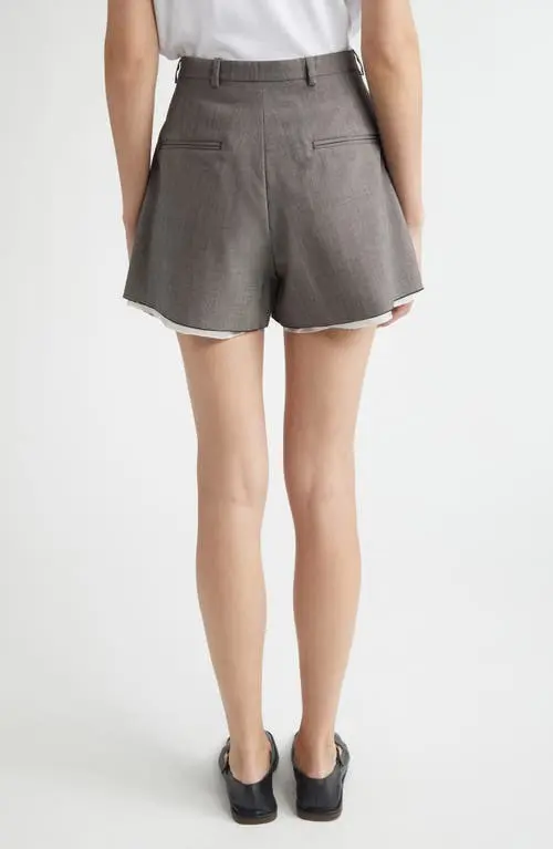 NACKIYE Split Virgin Wool Blend Shorts