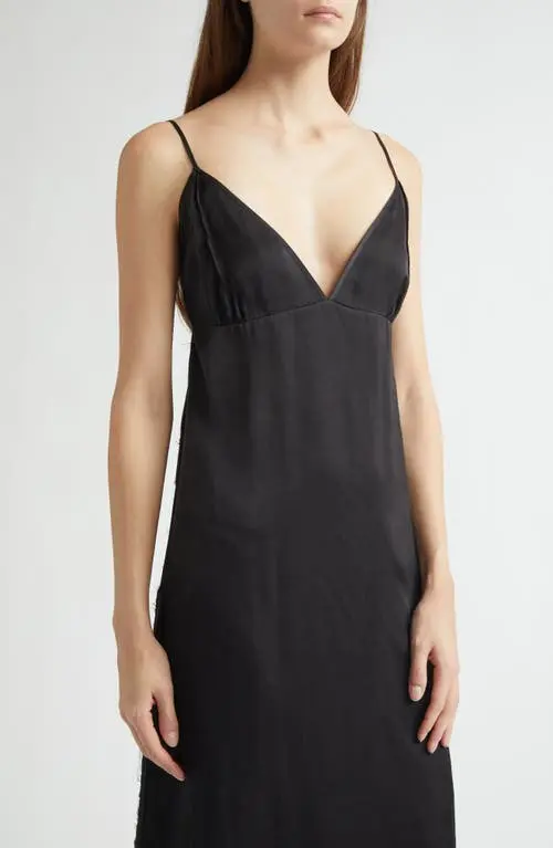 NACKIYE Lily Raw Edge Satin Slipdress
