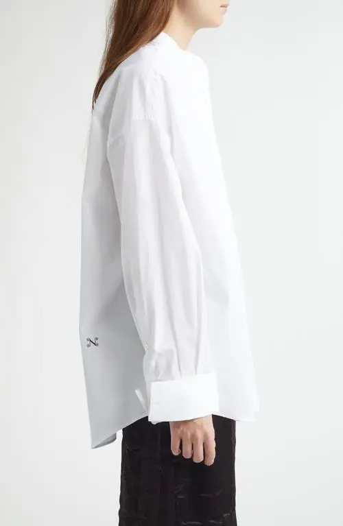 NACKIYE Tux Oversize Cotton Poplin Tuxedo Shirt