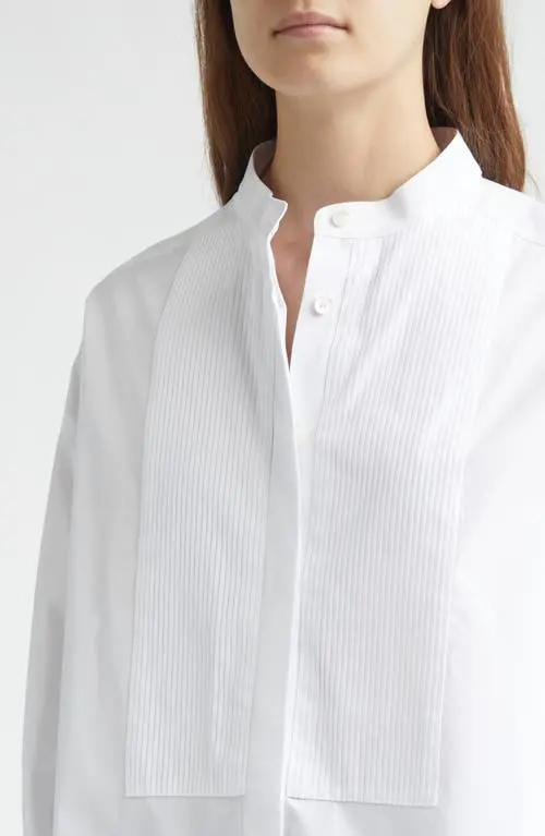 NACKIYE Tux Oversize Cotton Poplin Tuxedo Shirt