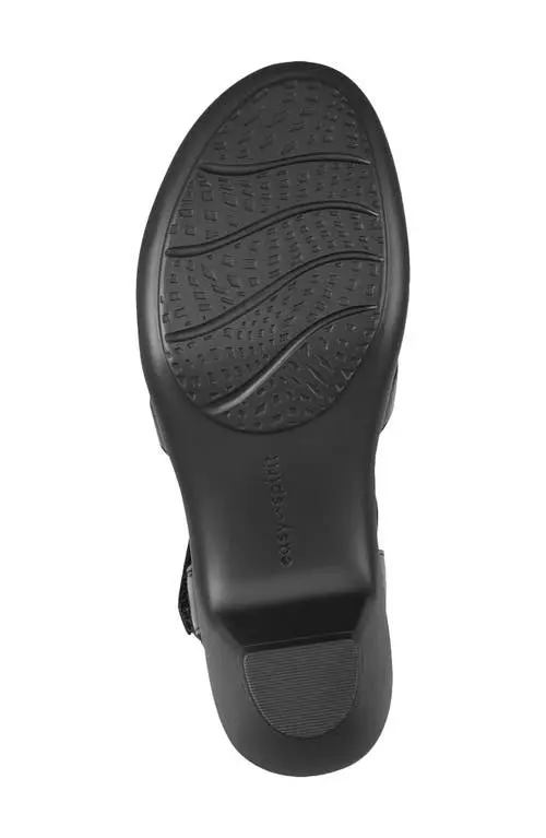 Easy Spirit Clarra T-strap Sandals - Black