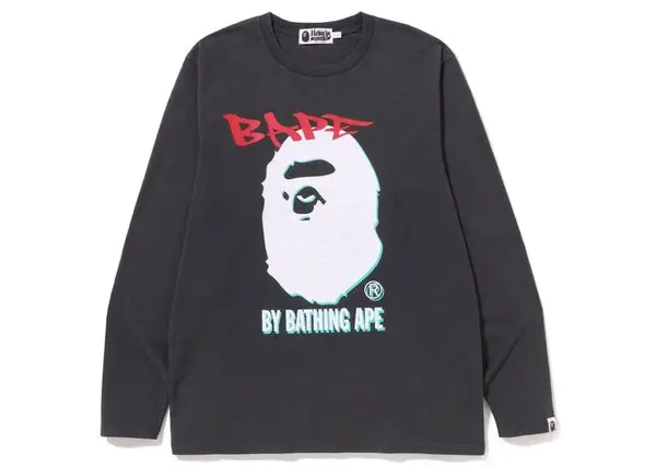 A BATHING APE Double Print Long Sleeve Tee Shirt