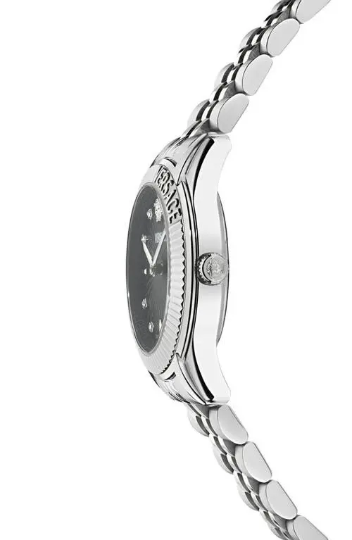 Versace Greca Time Diamond Bracelet Watch