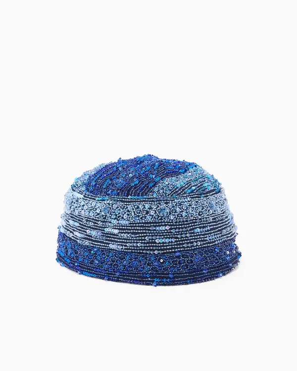 Giorgio Armani Embroidered Tulle Cap