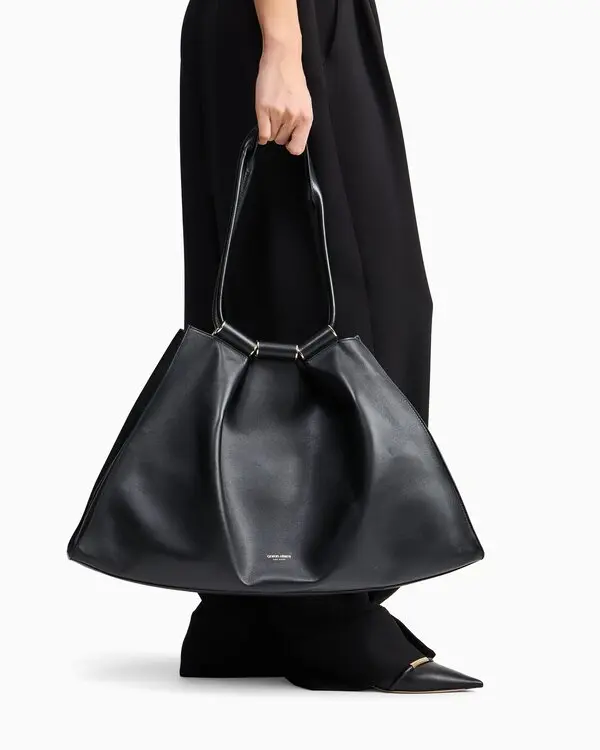 Giorgio Armani Large Nappa Leather Shopper