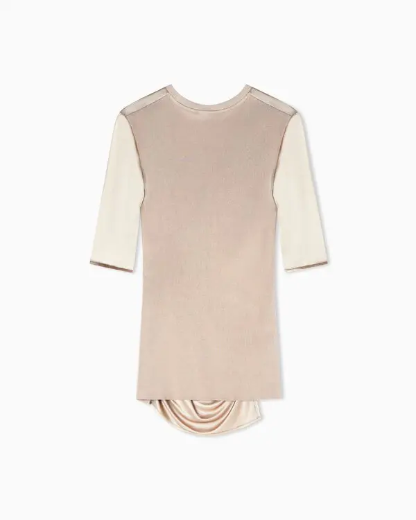 Giorgio Armani Shiny Viscose Jersey Jumper - Beige