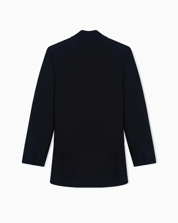 Giorgio Armani Double-breasted Silk Cady Jacket With Rose Detail
