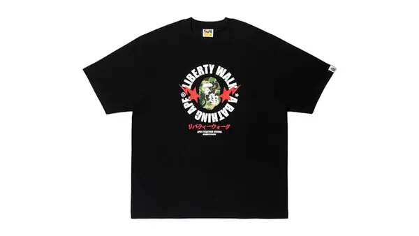A BATHING APE X Liberty Walk Abc Camo Ape Head Relaxed Fit Tee Shirt