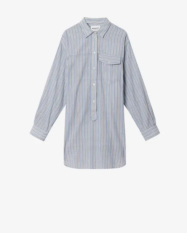 ETOILE Marant Étoile Laurane Striped Shirt Dress