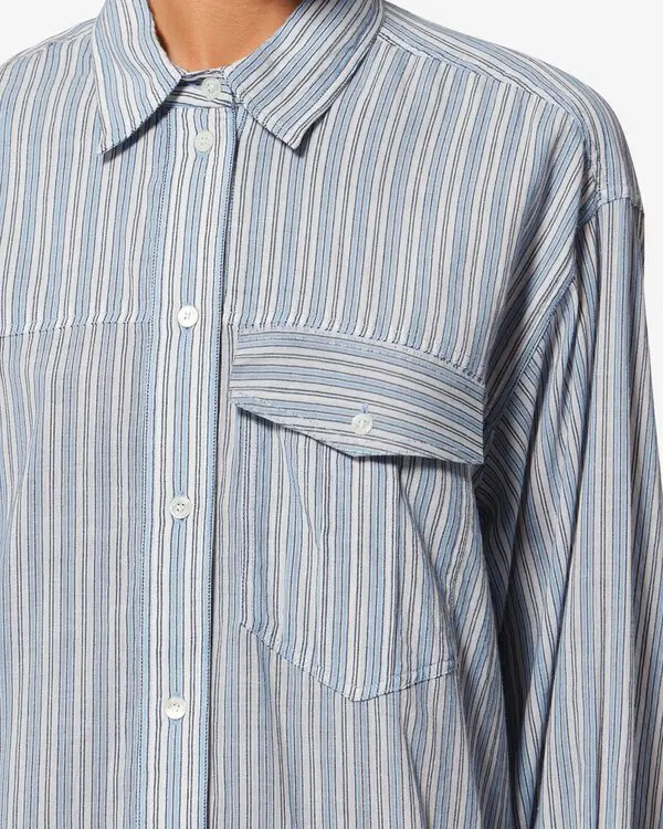 ETOILE Marant Étoile Laurane Striped Shirt Dress