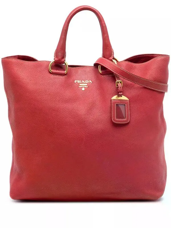 Prada Vittelo Daino Open Convertible Tote Satchel