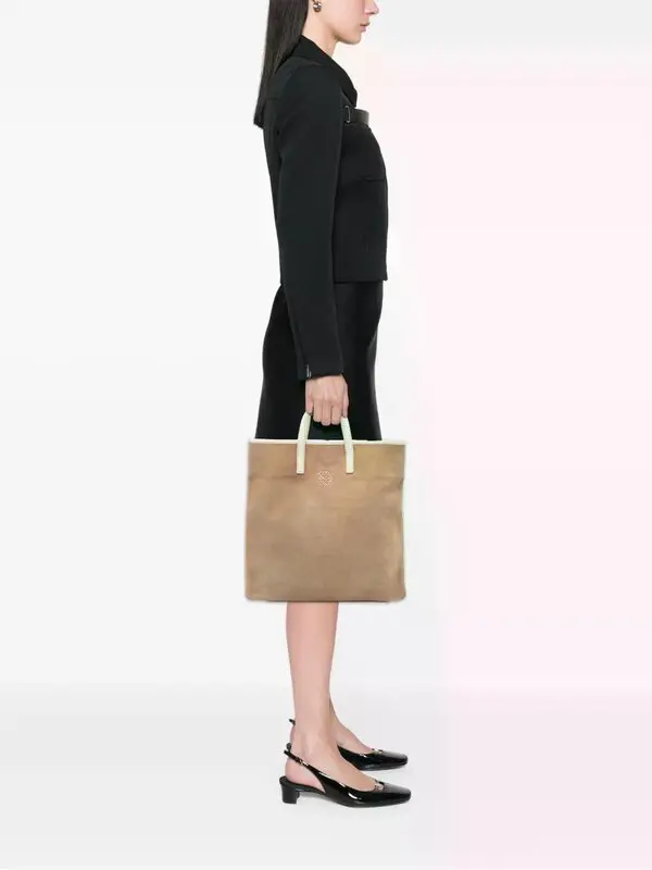 Loewe Anagram Suede Tote Bag