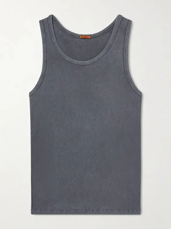 Barena Venezia Ribbed Cotton-blend Jersey Tank Top