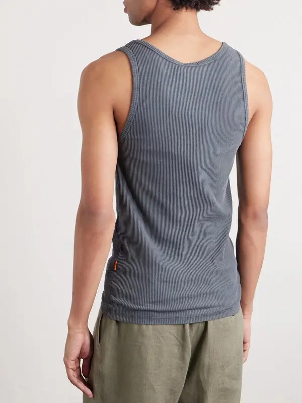 Barena Venezia Ribbed Cotton-blend Jersey Tank Top