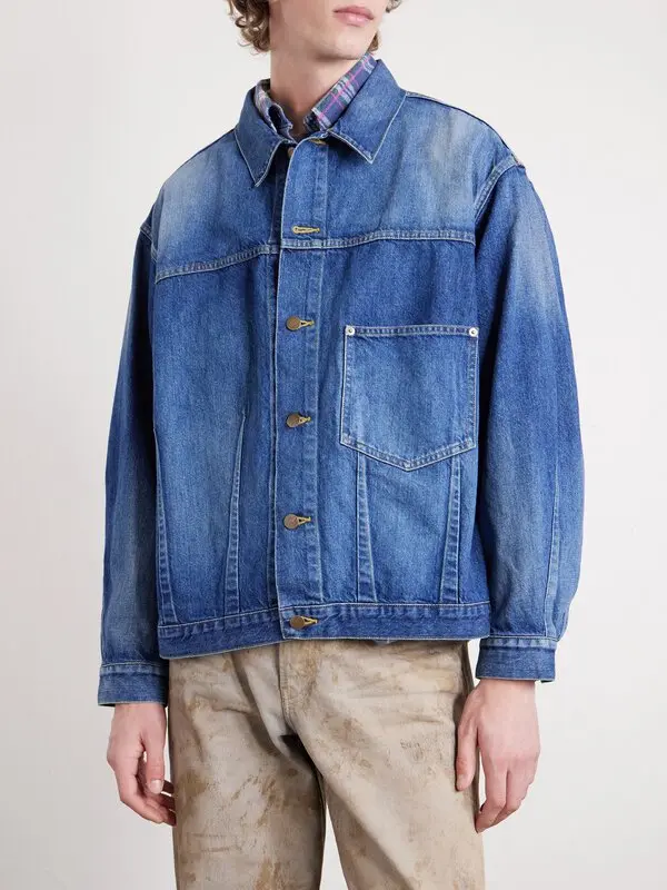 Needles Darts Bottom Denim Trucker Jacket