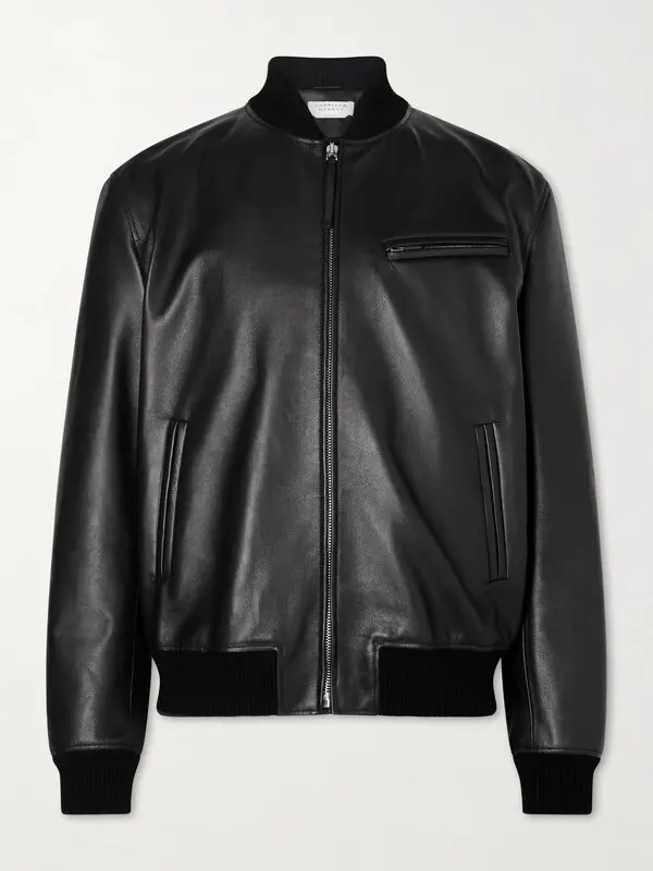 Gabriela Hearst Gregory Leather Bomber Jacket