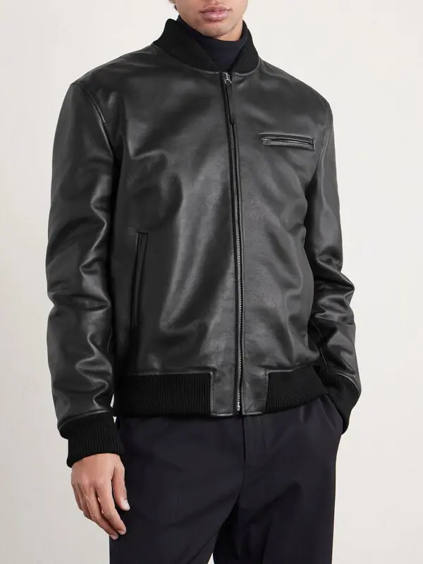 Gabriela Hearst Gregory Leather Bomber Jacket