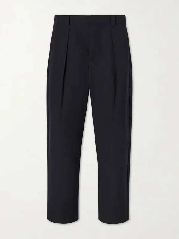 A.p.c. Renato Straight-leg Pleated Twill Trousers - Blue