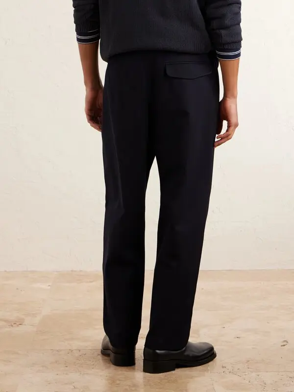 A.p.c. Renato Straight-leg Pleated Twill Trousers - Blue