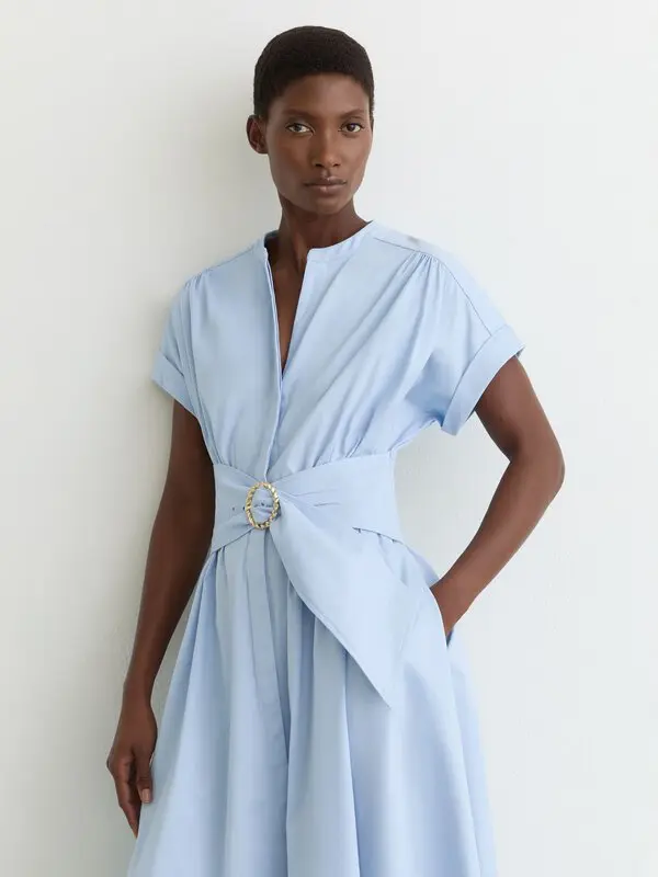 reiss blue dress Jersey Maxi in out detailing and self Aquamarine Dress Reiss Alicia Blue