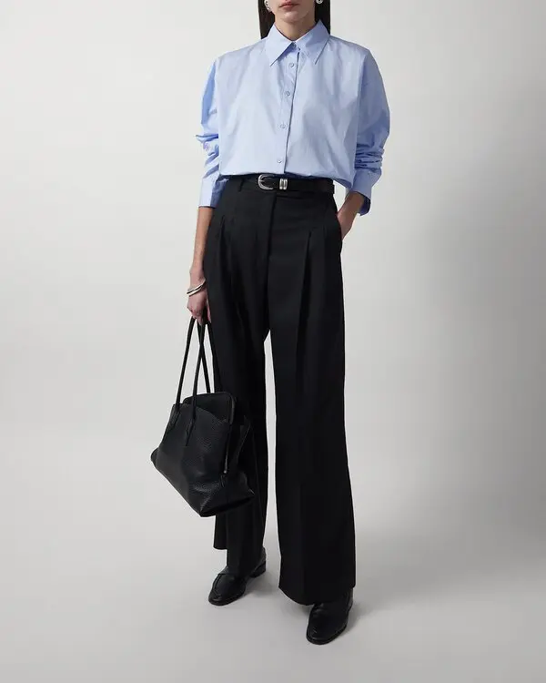 WAKAKUU Classic Cotton Satin Shirt