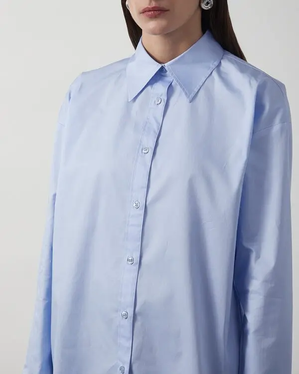 WAKAKUU Classic Cotton Satin Shirt