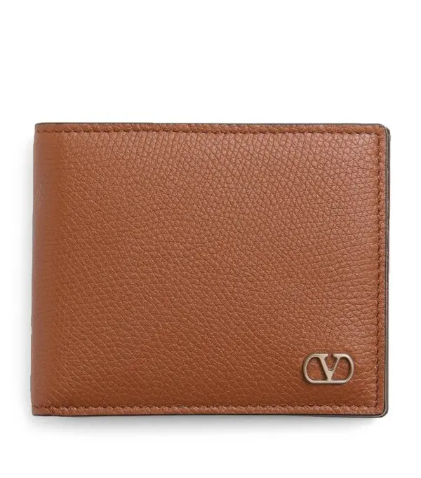 Valentino Garavani Leather Vlogo Signature Wallet - Brown