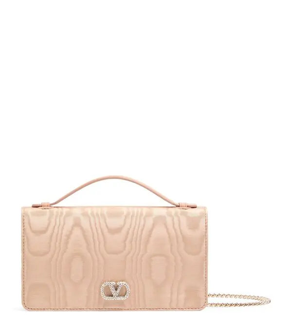 Valentino Garavani Printed Chain Wallet - Rose Gold