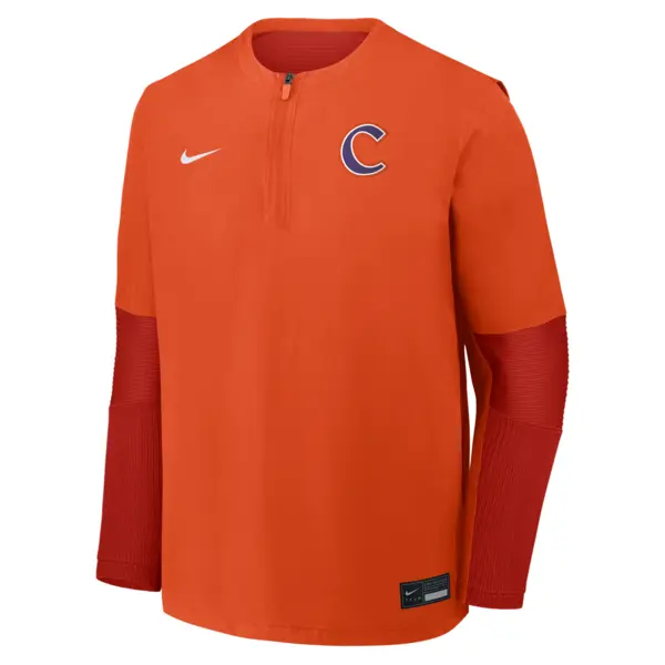 Nike Clemson Dugout Dri-fit College 1/4-zip Long-sleeve Windshirt - Orange