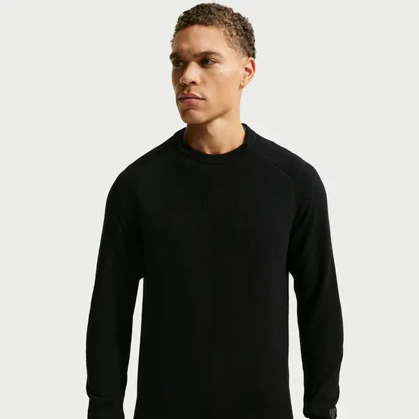 Nike Tailored Performance Crew-neck Golf Top - Black