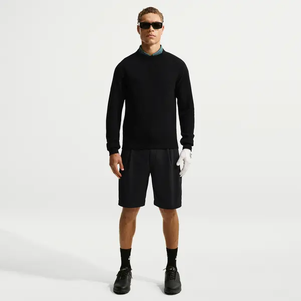 Nike Tailored Performance Crew-neck Golf Top - Black