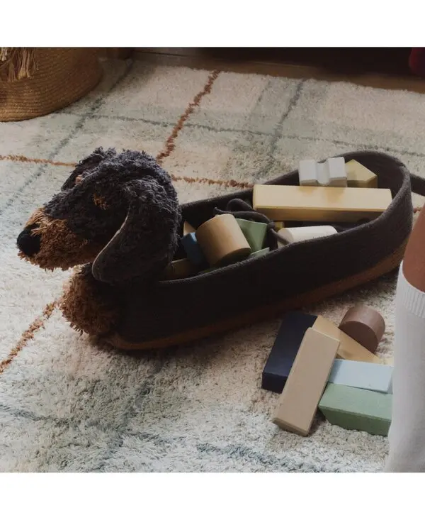 LORENA CANALS Dachshund Shaped Storage Basket