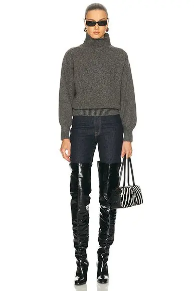 Khaite Willem Cashmere Sweater - Stone