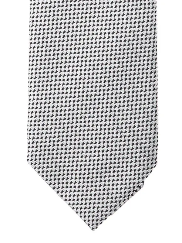 TOM FORD Jacquard Tie - Silver