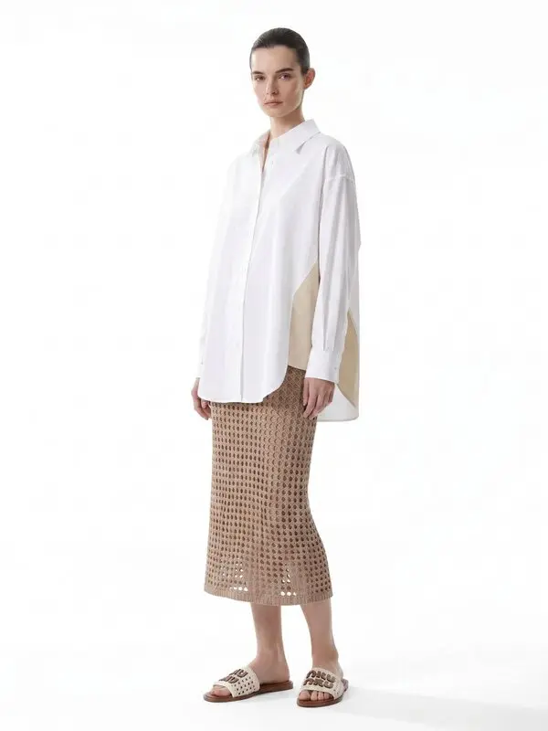 JIL SANDER Cotton Poplin Shirt - White