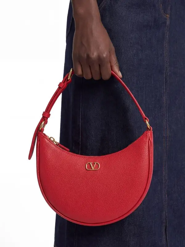 Valentino Garavani Mini Hobo Bag With Vlogo Signature - Red