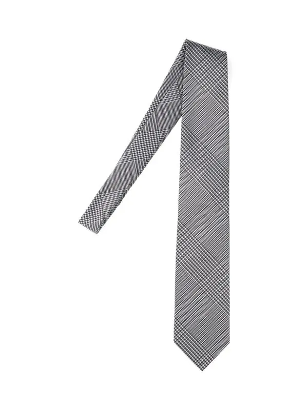 TOM FORD Prince Of Wales Neck Tie - Silver