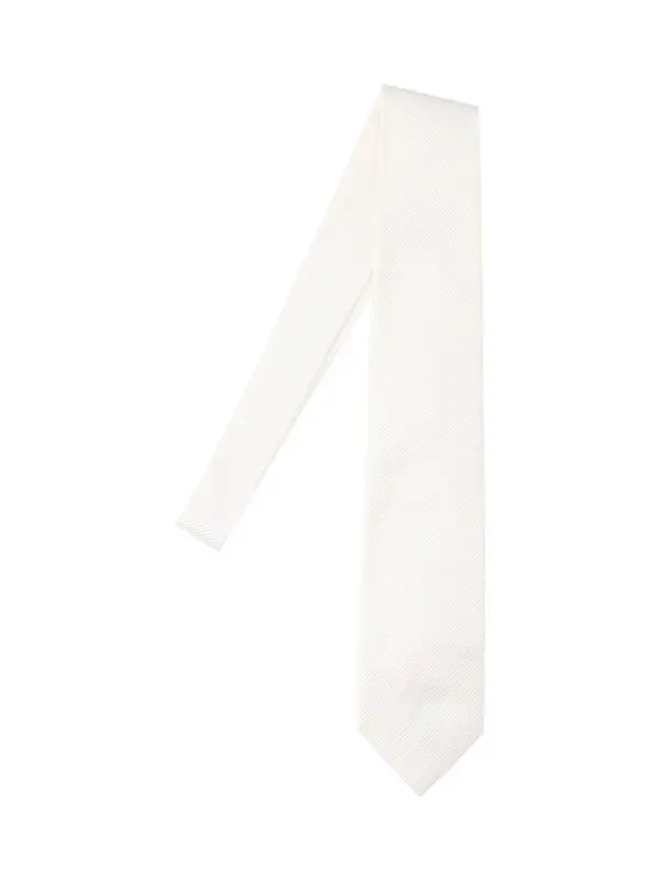 TOM FORD Grosgrain Standard Neck Tie - White