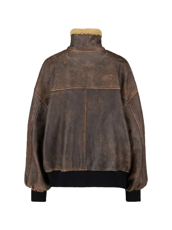 Khaite Sandor Aviator Jacket - Brown