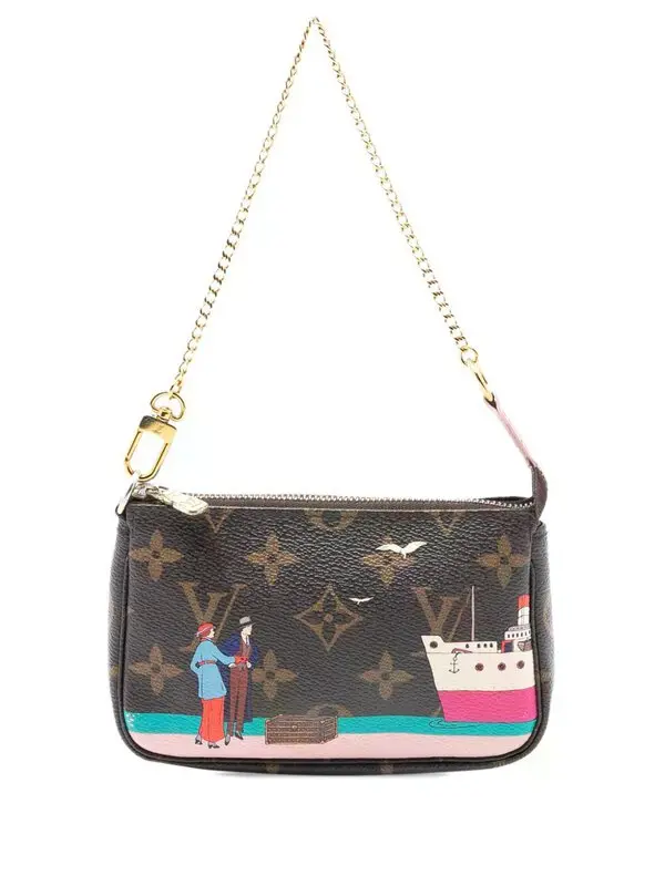 LOUIS VUITTON 2016 Monogram Transatlantic Mini Pochette Accessoires Handbag - Brown