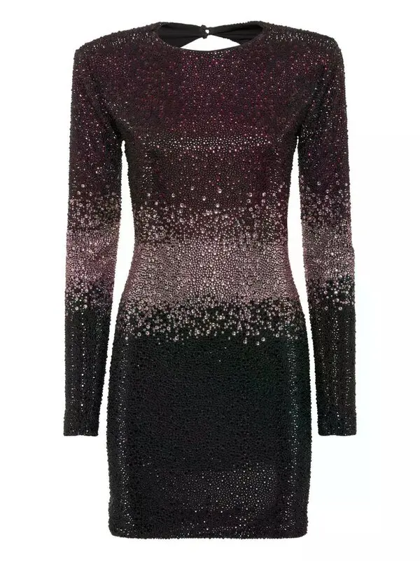 Philipp Plein Low-cut Embellished Mini Dress