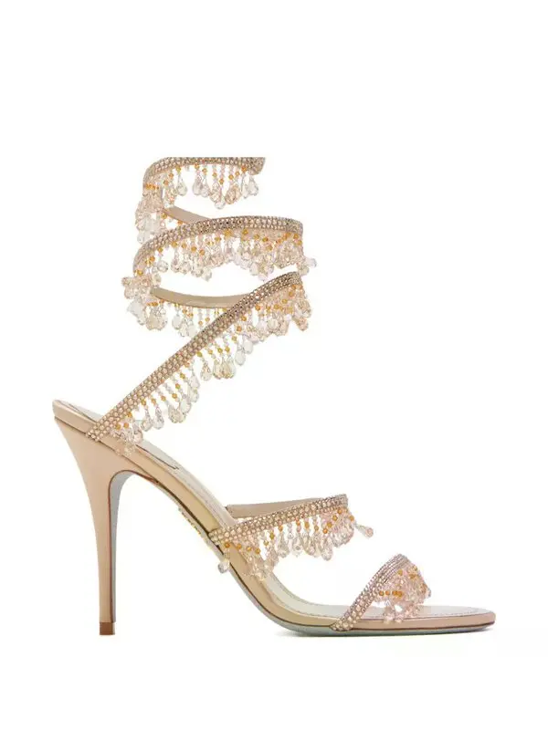 Rene Caovilla 100mm Chandelier Crystal-embellished Sandals